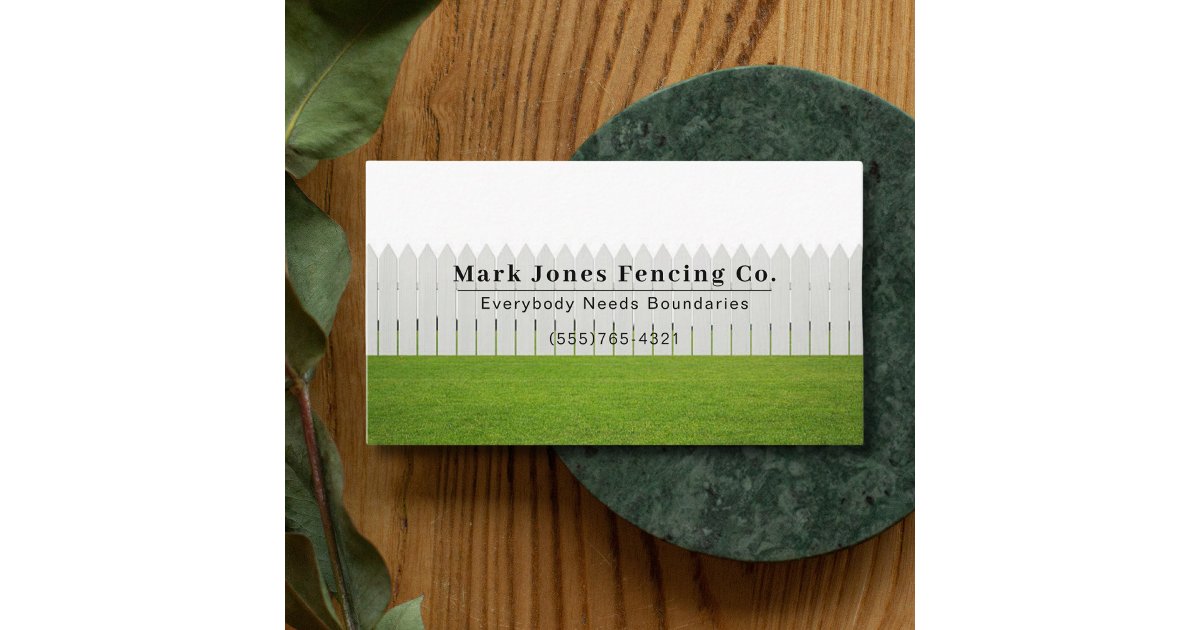 Fencing Company Service Business Card | Zazzle