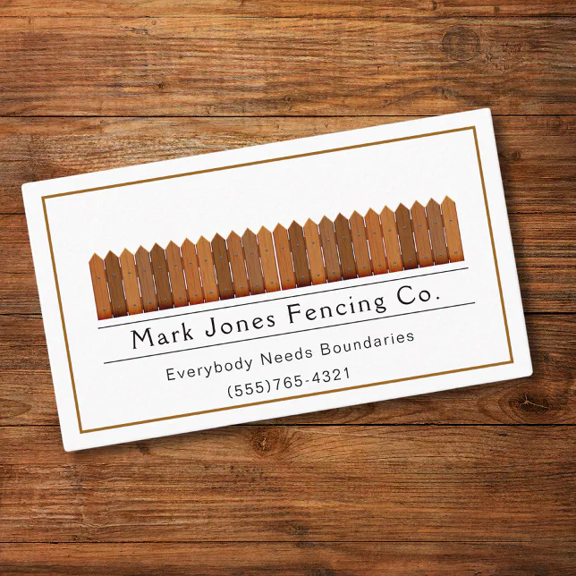 Fencing Company Service Business Card | Zazzle