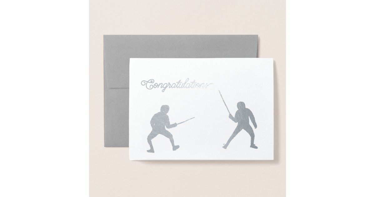 Fencing Congratulations card | Zazzle