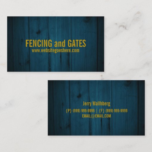 Fencing, Fence, Gate Business Card | Zazzle