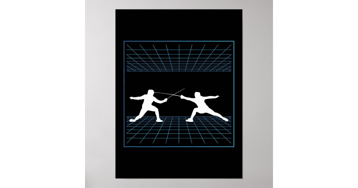 Fencing Game gamer fencer sport fencing Poster | Zazzle