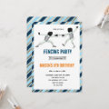 Fencing party theme birthday invitation | Zazzle
