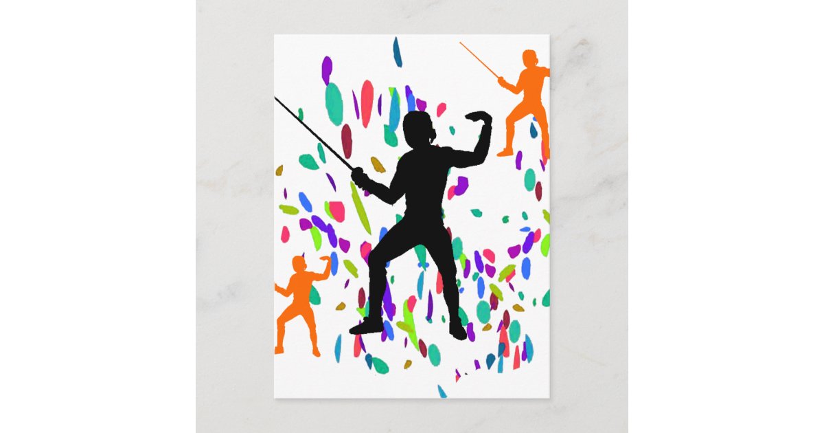 FENCING POSTCARD | Zazzle