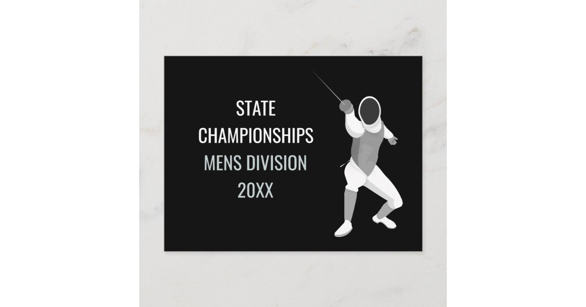 Fencing Postcard | Zazzle