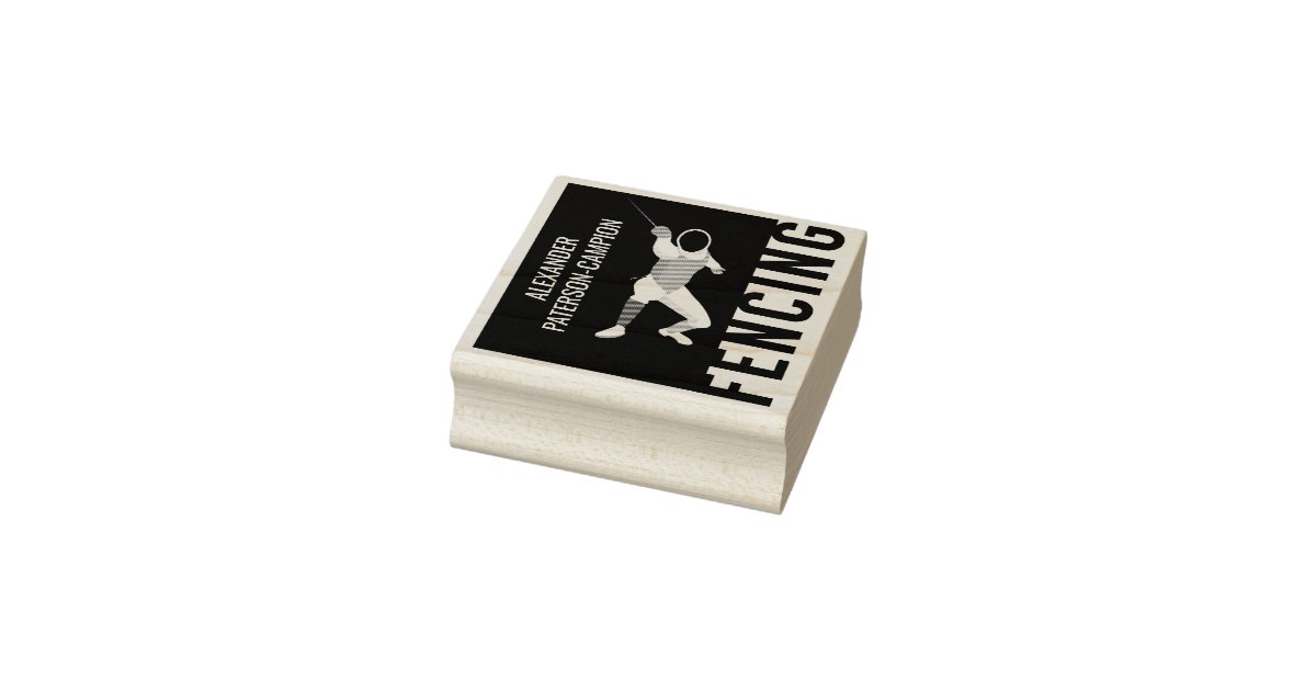 Fencing Rubber Stamp | Zazzle