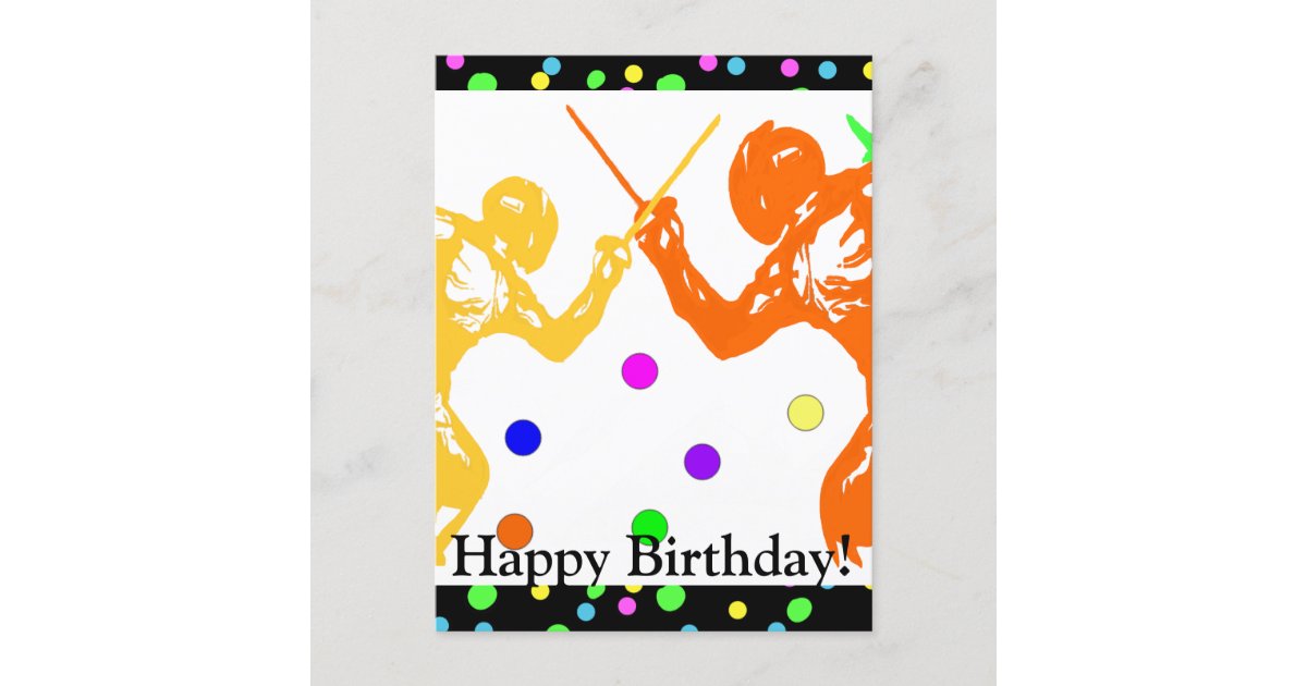 Fencing Sport Postcard | Zazzle
