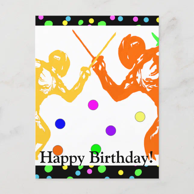 Fencing Sport Postcard | Zazzle