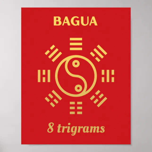 Feng Shui - Bagua Gold Poster | Zazzle