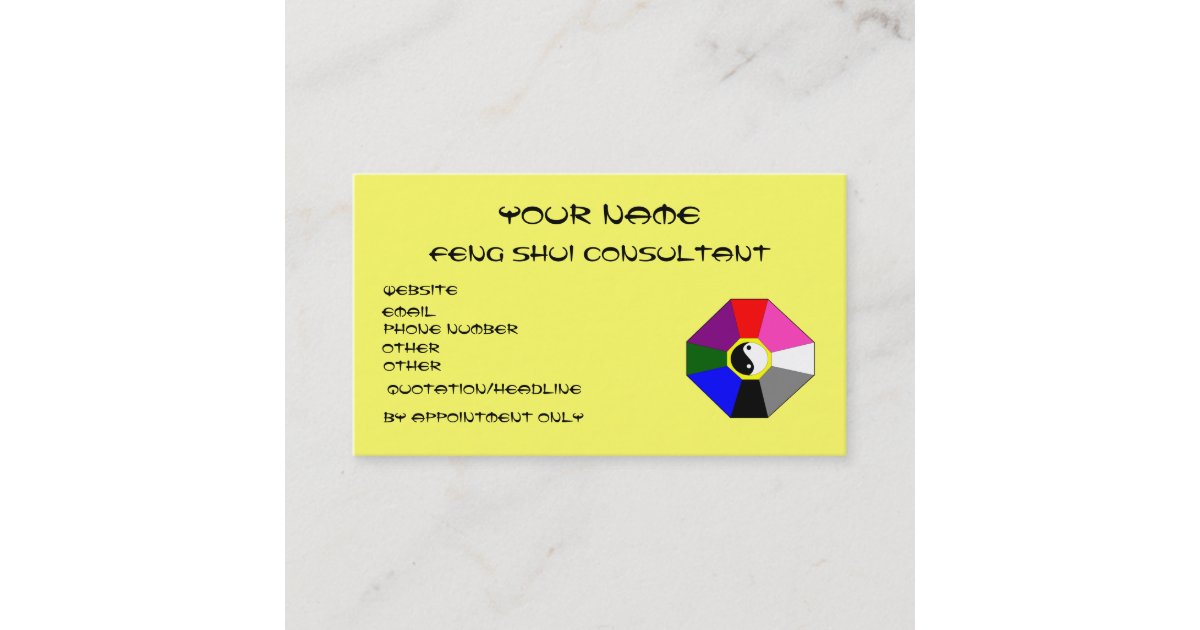 Feng Shui (version 1) - business card template | Zazzle