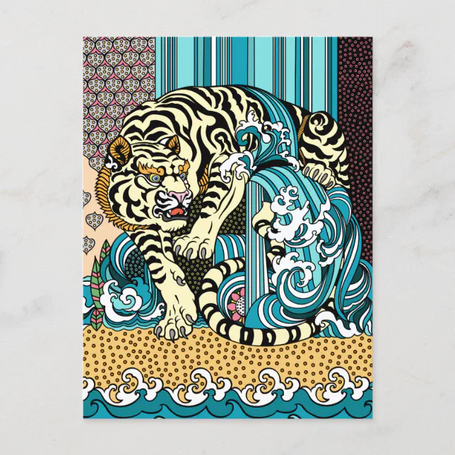 Feng Shui White Tiger Postcard | Zazzle