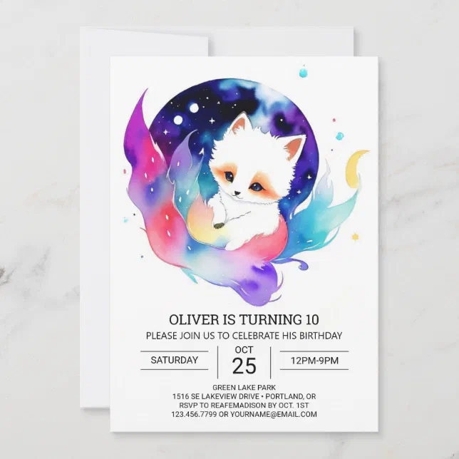 Fennec Fox Birthday Party Invitation | Zazzle