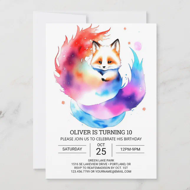 Fennec Fox Party for Kids Birthday Invitation | Zazzle