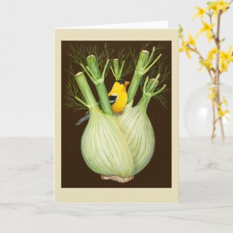 Fennel finch card | Zazzle