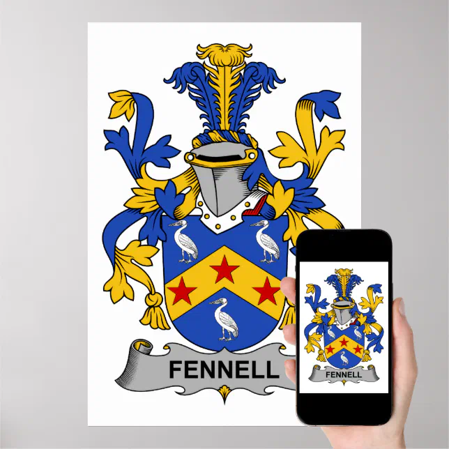Fennell Family Crest Poster | Zazzle
