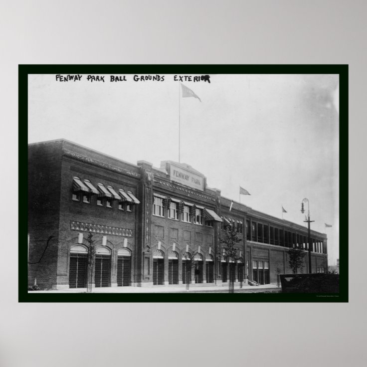 Fenway Park Boston Baseball 1914 Poster | Zazzle