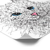 Feral Cat Illustration with Tipped Ear Poster | Zazzle