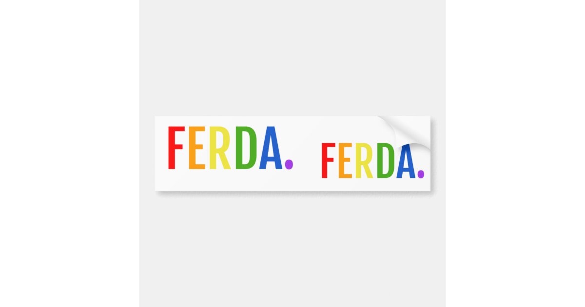 ferda bumper sticker | Zazzle