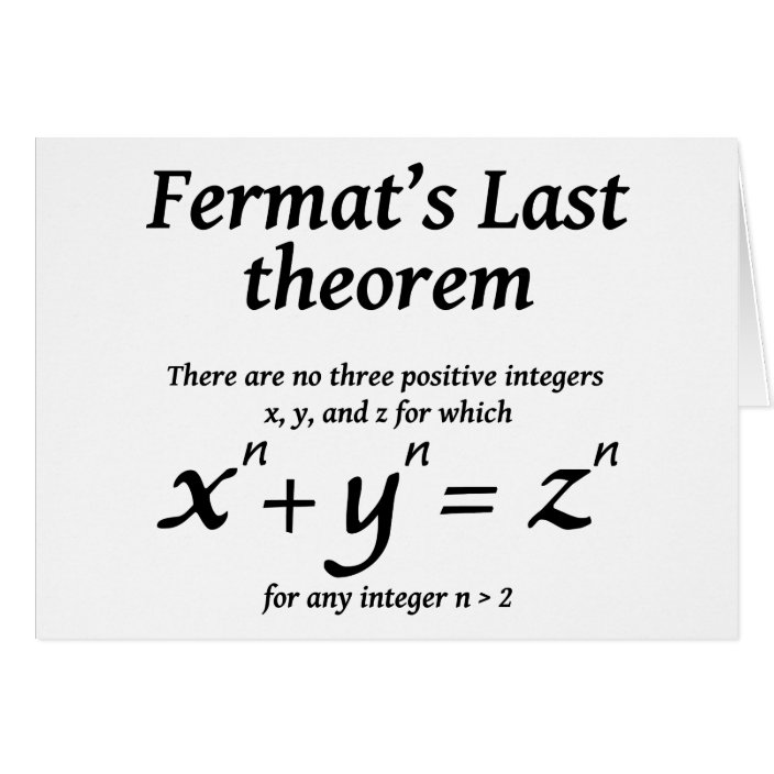 Fermat's Last Theorem | Zazzle.com