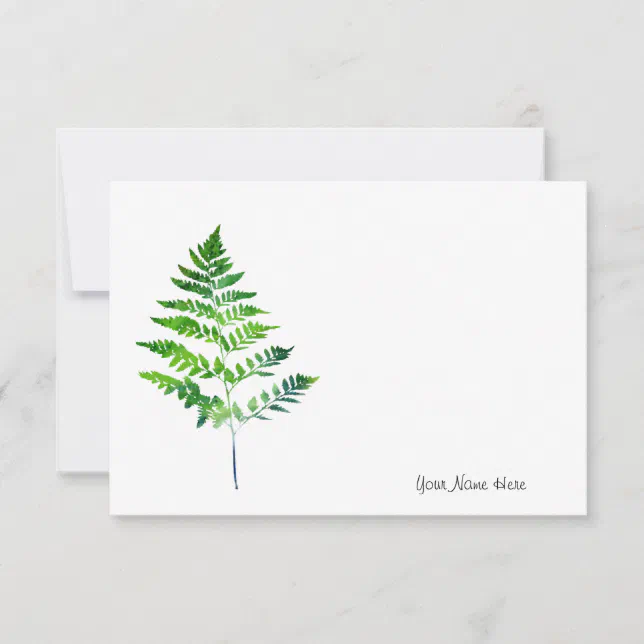 Fern Leaves Note Card | Zazzle