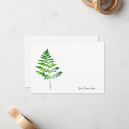 Fern Leaves Note Card | Zazzle