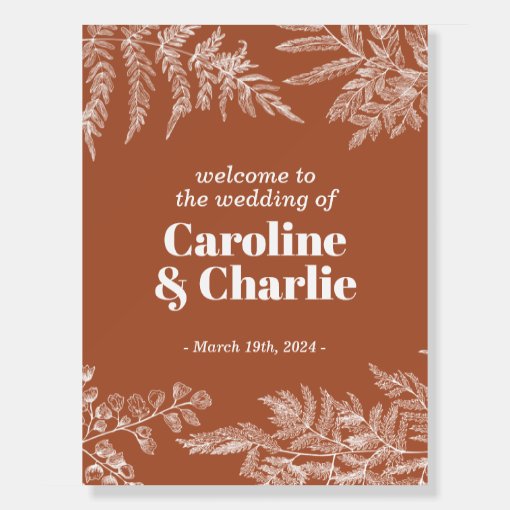 Fern Woodland Wedding Welcome Sign | Zazzle
