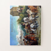 Ferocious Armstrong Scottish Border Clan Castle Jigsaw Puzzle | Zazzle