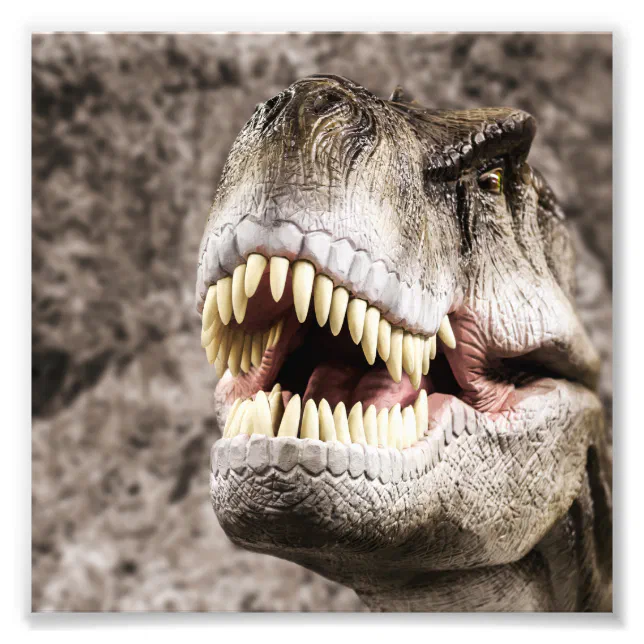 Ferocious T-Rex Head Photo Print | Zazzle