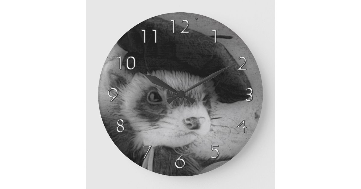 Ferret as Artist Large Clock | Zazzle