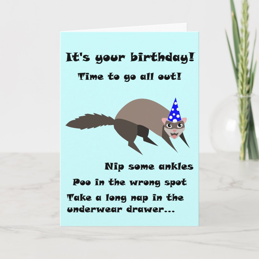 Ferret Birthday Card | Zazzle