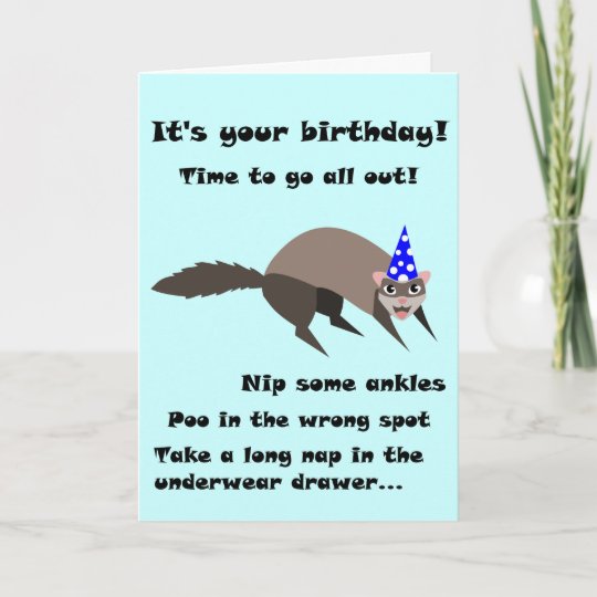 Ferret Birthday Card | Zazzle.com