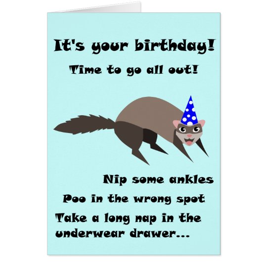 Ferret Birthday Card | Zazzle.com