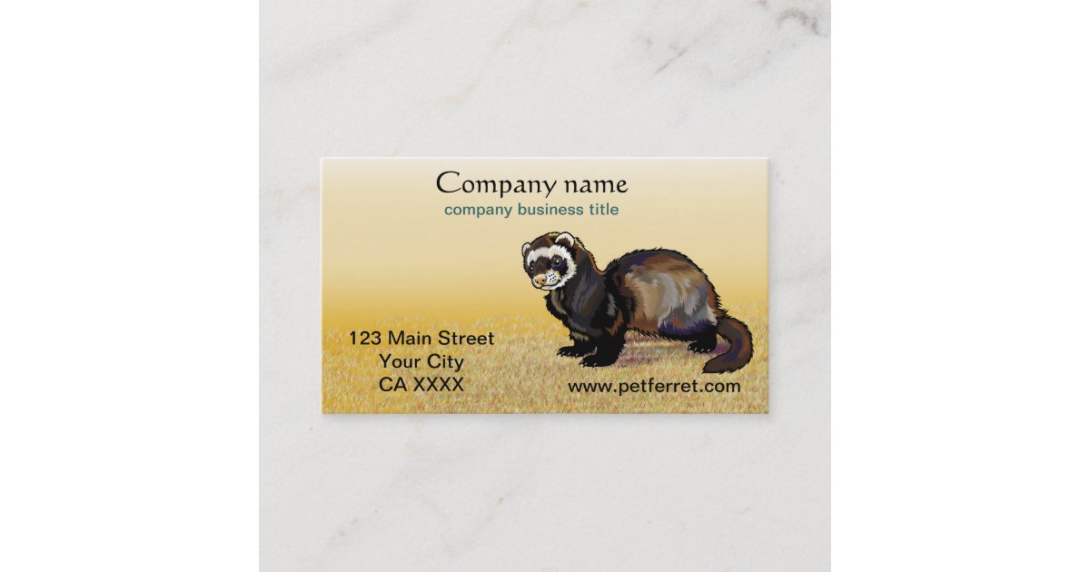 ferret business card | Zazzle