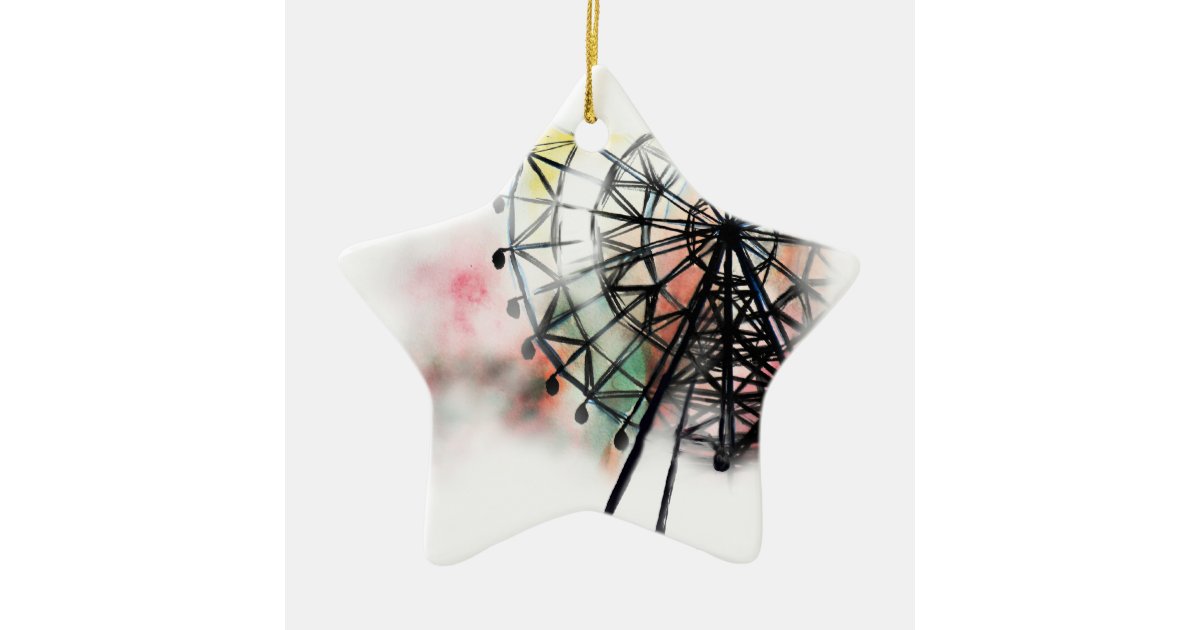 Ferris Wheel Ceramic Ornament | Zazzle