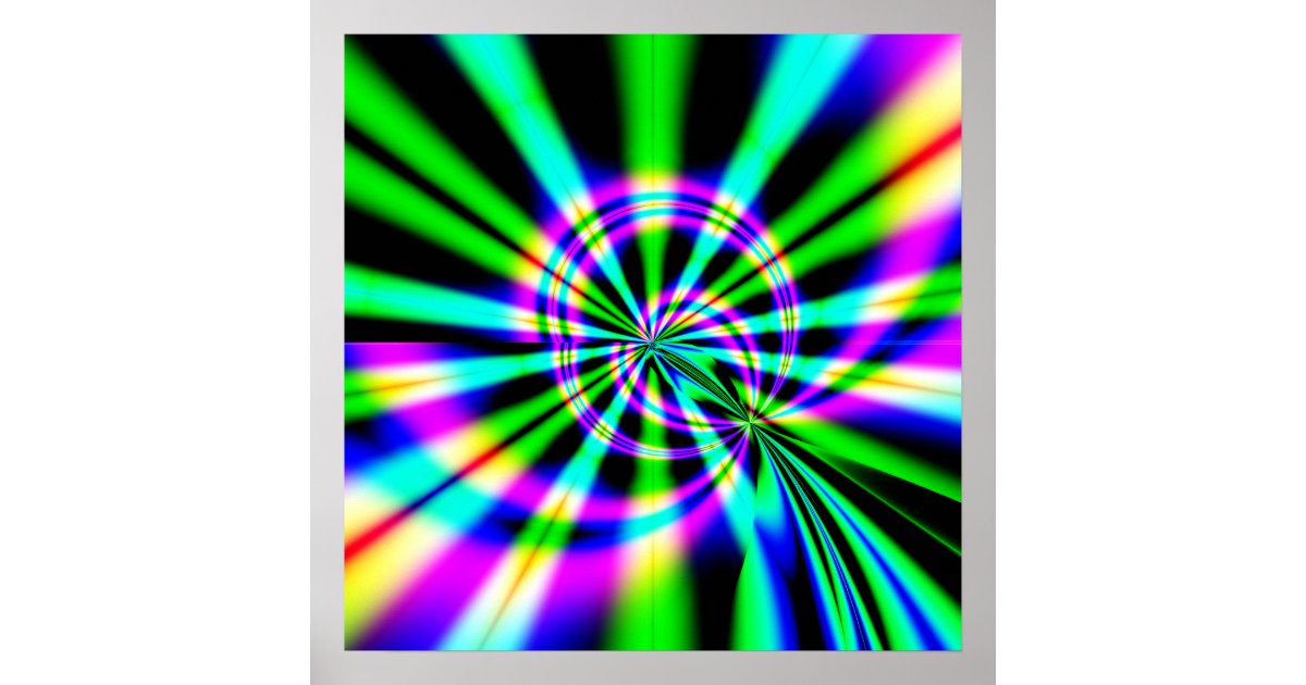 Ferris Wheel Fractal Art Poster | Zazzle