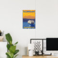 Ferry and Mountains - Bellingham, Washington Poster | Zazzle
