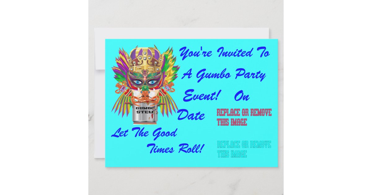 Festival Gumbo Queen View Hints please Invitation | Zazzle