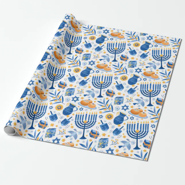 Festival Of Lights For Hanukkah Wrapping Paper | Zazzle