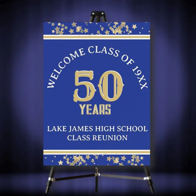 Festive 50th Class Reunion party Foam Board | Zazzle