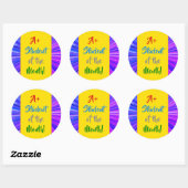 Festive "A+ Student of the Month!" Sticker | Zazzle