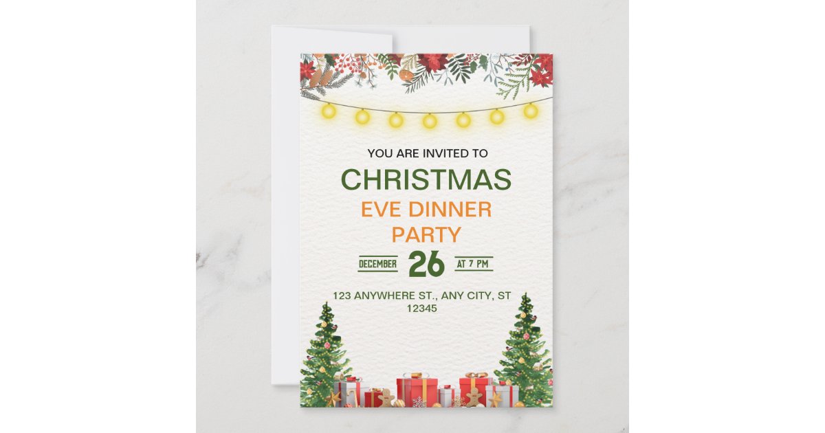 Festive and Fun Christmas Gathering Invitation | Zazzle