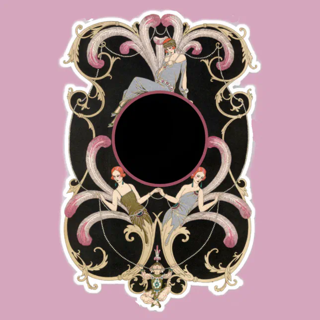 Festive Art Deco customizable Sticker | Zazzle