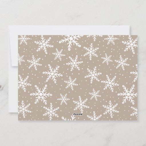 Festive Beige Script 5 Photo Collage Holiday Card | Zazzle