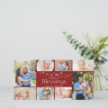 Festive Blessings Photo Collage Holiday Card | Zazzle