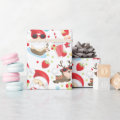 Festive Christmas beach Santa Holiday Wrapping Paper | Zazzle