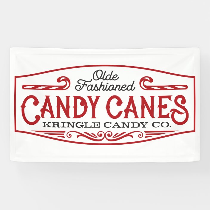 Festive Christmas Candy Cane company candy bar Banner | Zazzle.com