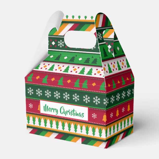 Festive Christmas Favor Box | Zazzle