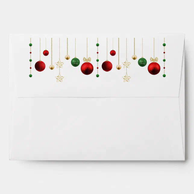Festive Christmas Garland Holiday Envelope | Zazzle
