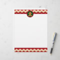 Festive Christmas gingerbread Holiday Letterhead | Zazzle