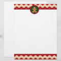 Festive Christmas gingerbread Holiday Letterhead | Zazzle