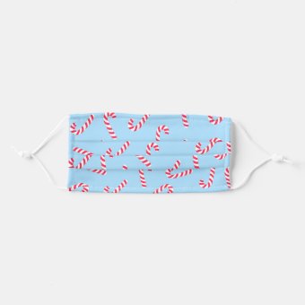 Festive Christmas Holiday Candy Cane Adult Cloth Face Mask | Zazzle